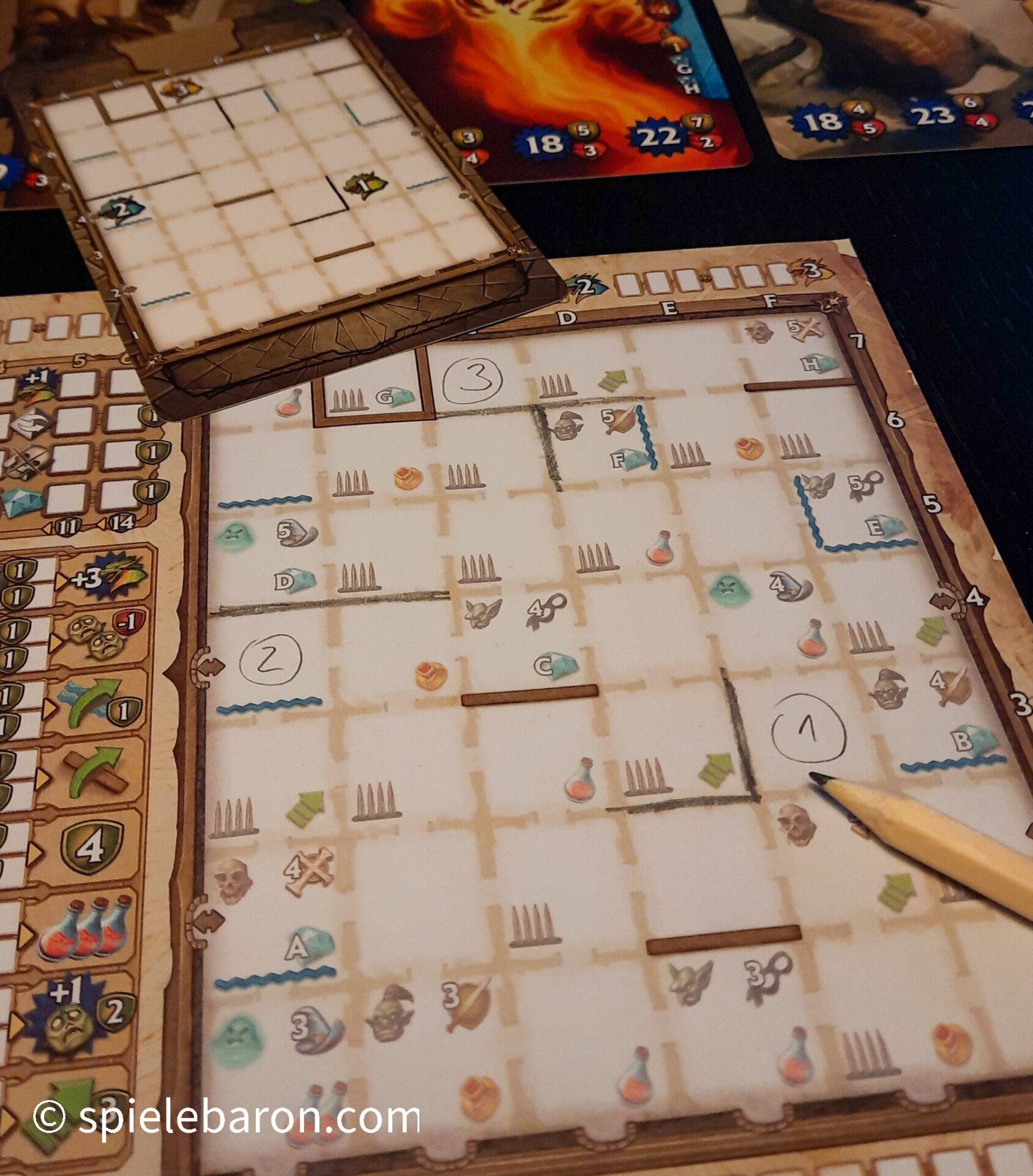 Roll & Write im Verlies: Paper Dungeons - Spiele Baron